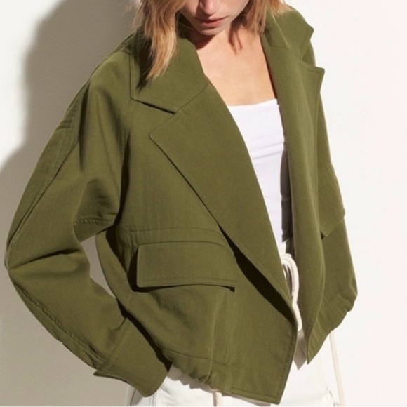 Vince | Jackets & Coats | Vince Utility Cropped Jacket Green Size Large ...